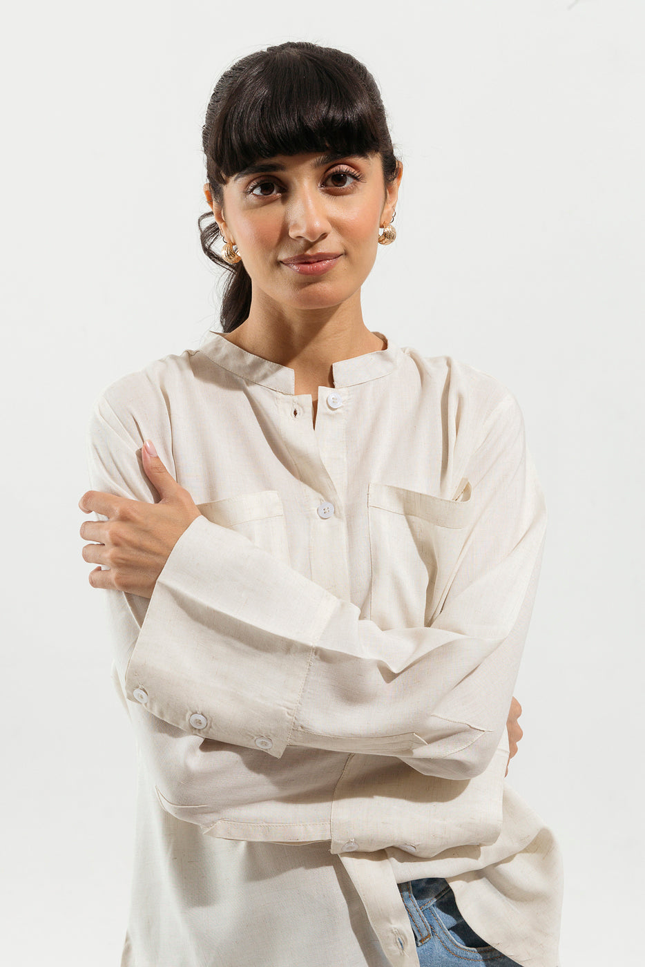 OFF WHITE BUTTON DOWN SHIRT – BEECHTREE