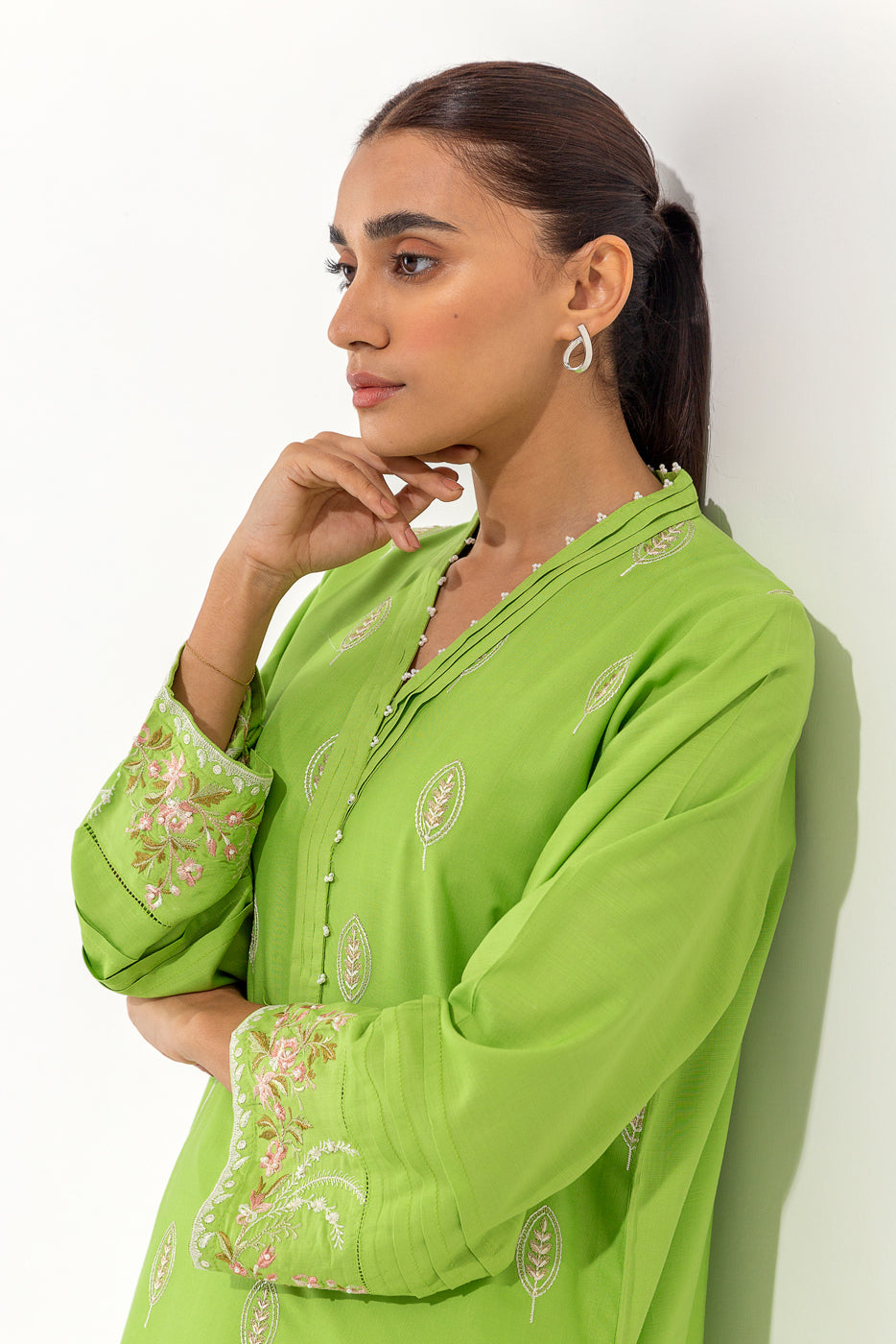 EMBROIDERED COTTON SHIRT (PRET) – BEECHTREE