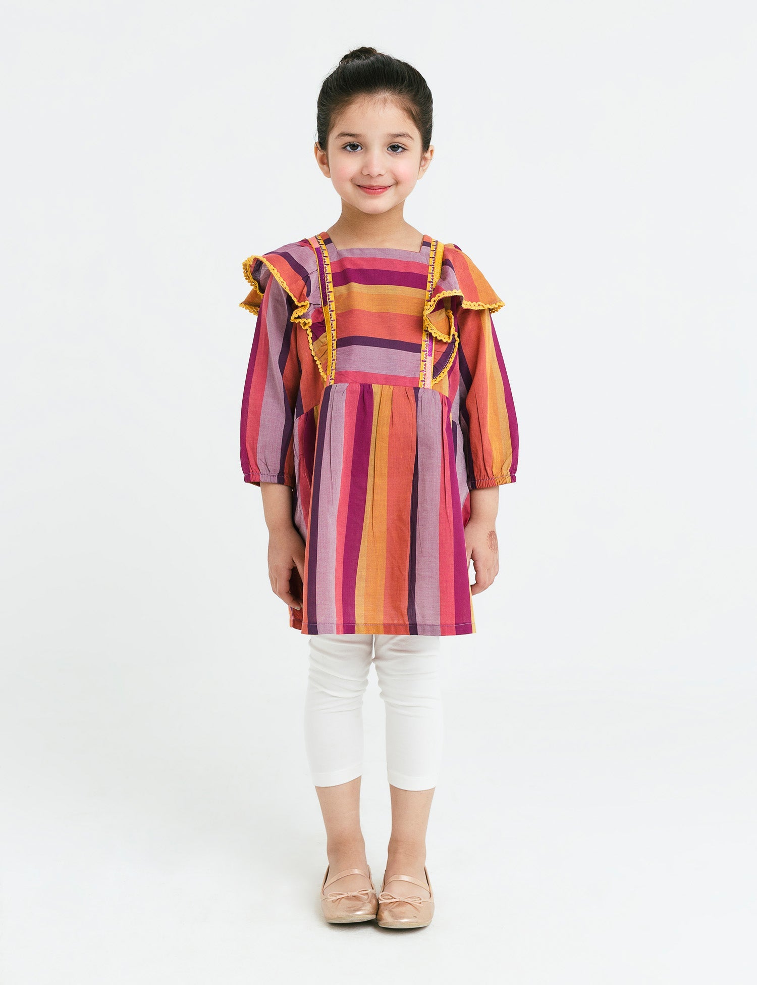 YARD DYED FRILLED TUNIC – BEECHTREE