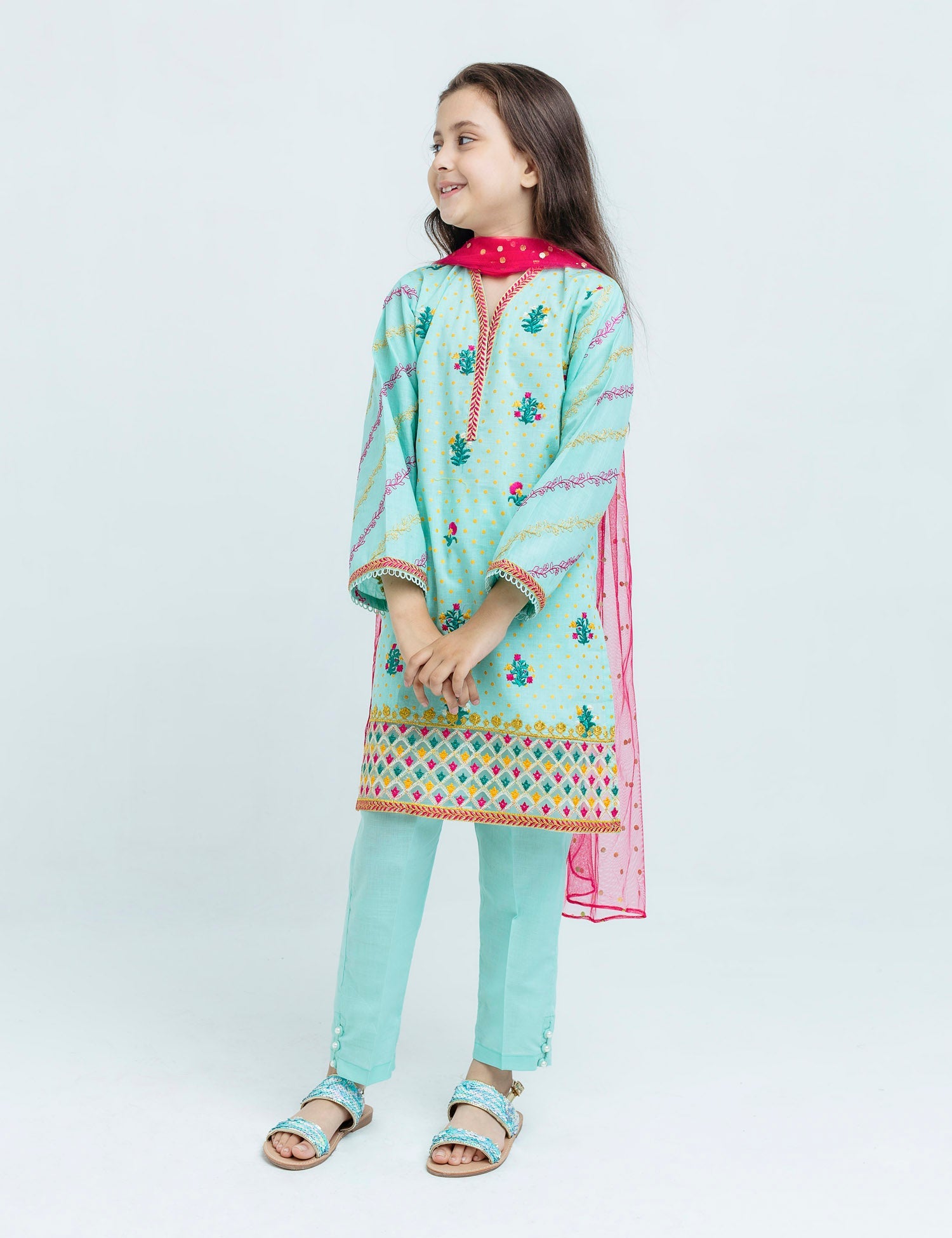 ALL OVER MULTI Embroidered SUIT – BEECHTREE