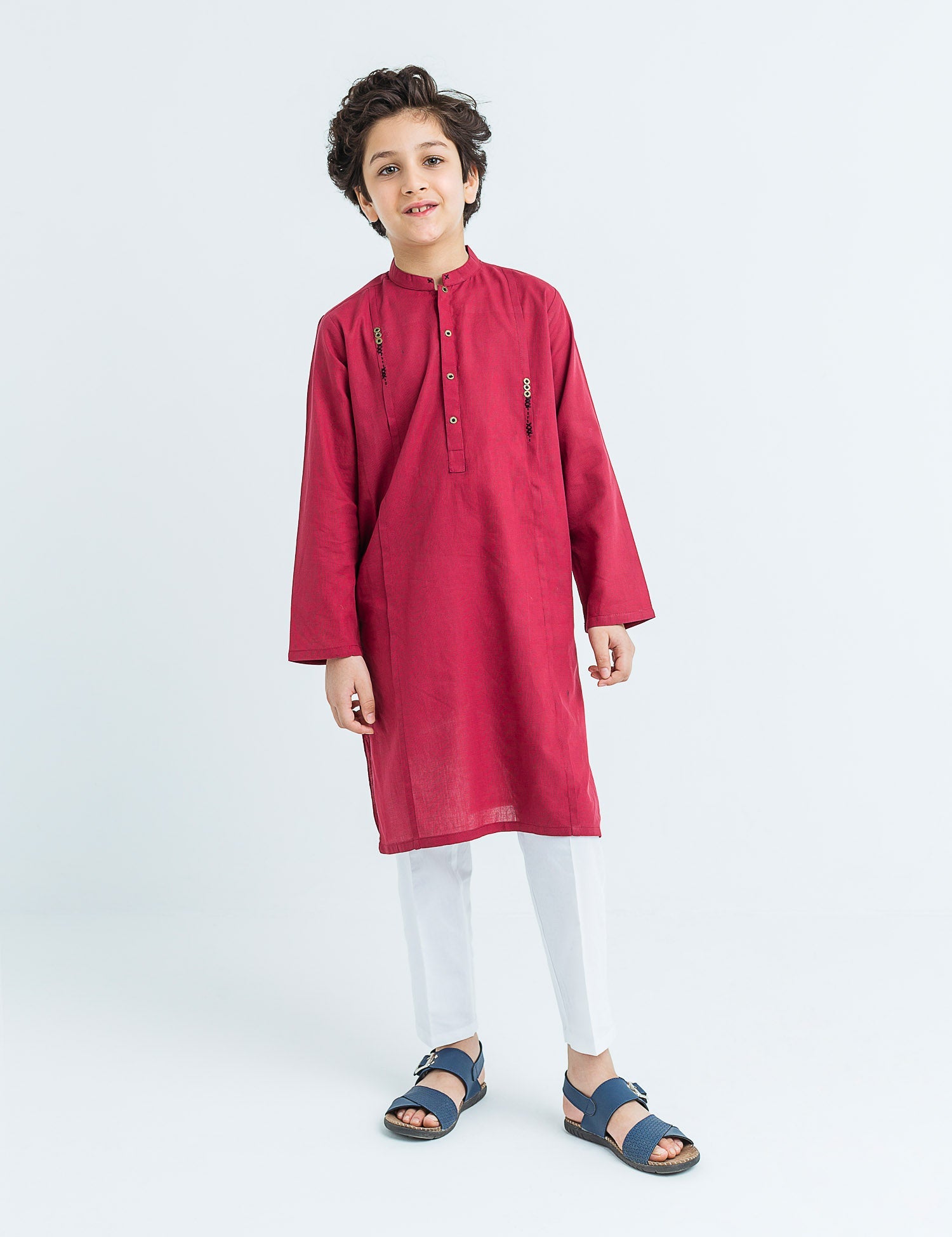 Red Stylised Kurta – BEECHTREE