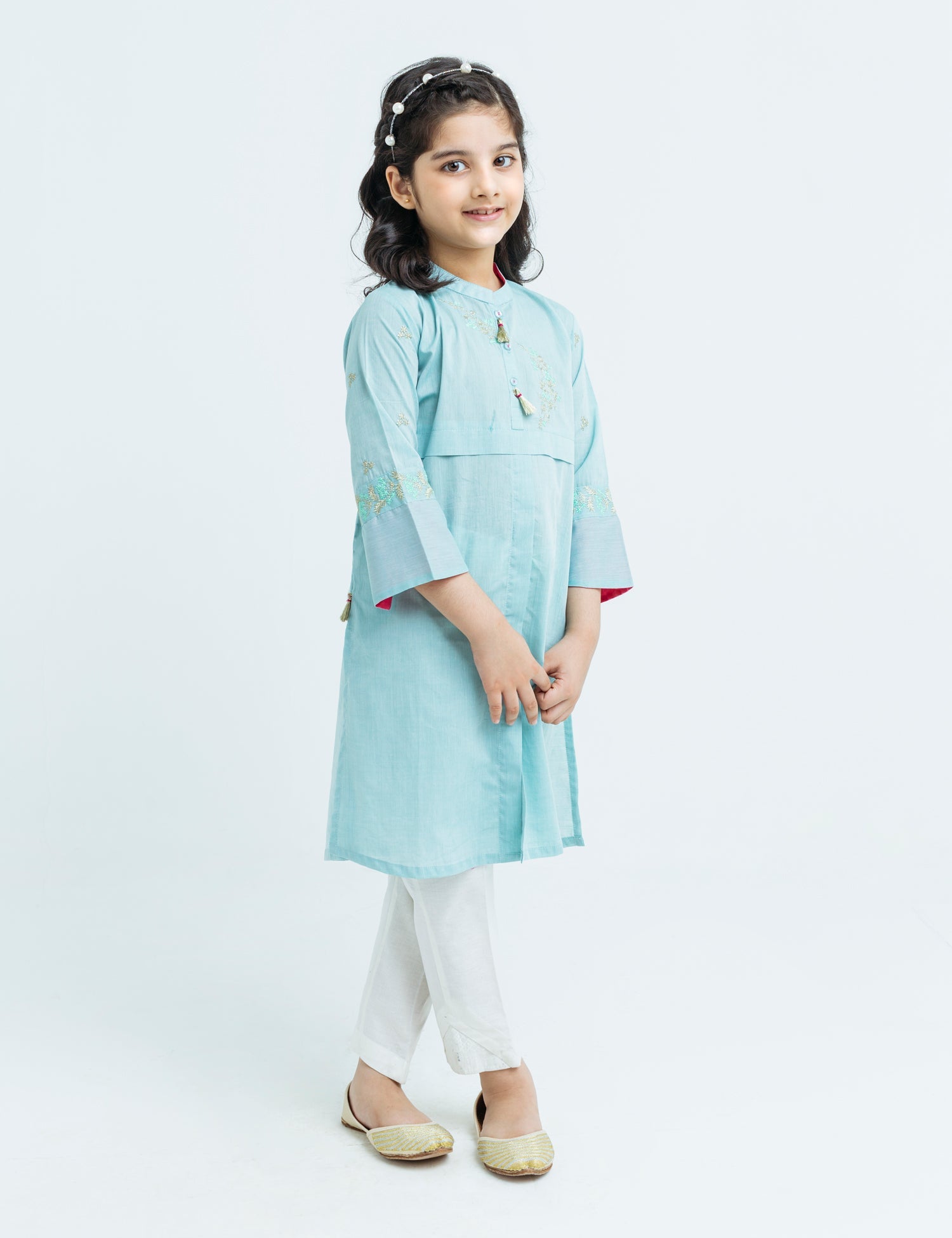 Stylised yarn-dyed kurta – BEECHTREE