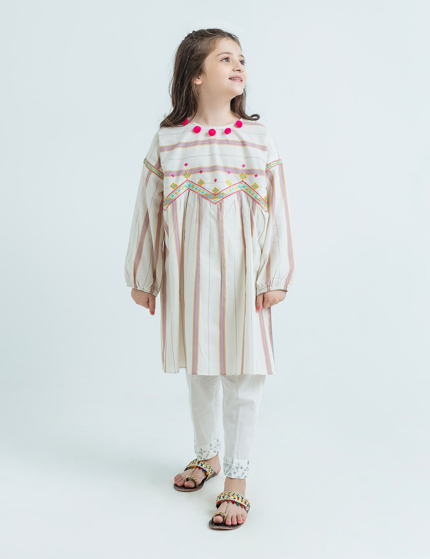 Striped embroidered tunic – BEECHTREE
