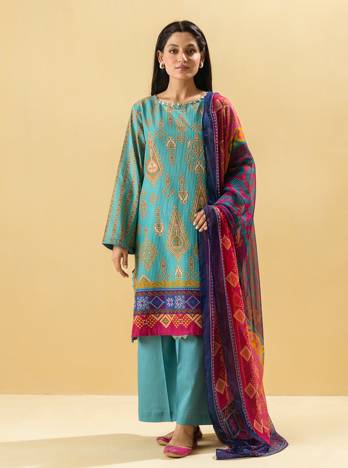 3 PIECE - PRINTED LAWN SUIT - MYTHIC JEWEL – BEECHTREE