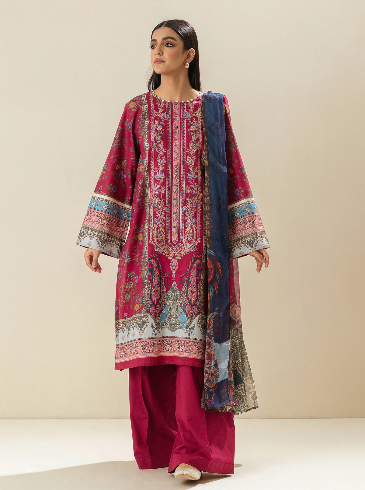 3 PIECE - EMBROIDERED LAWN SUIT - GRANITA SPRING – BEECHTREE