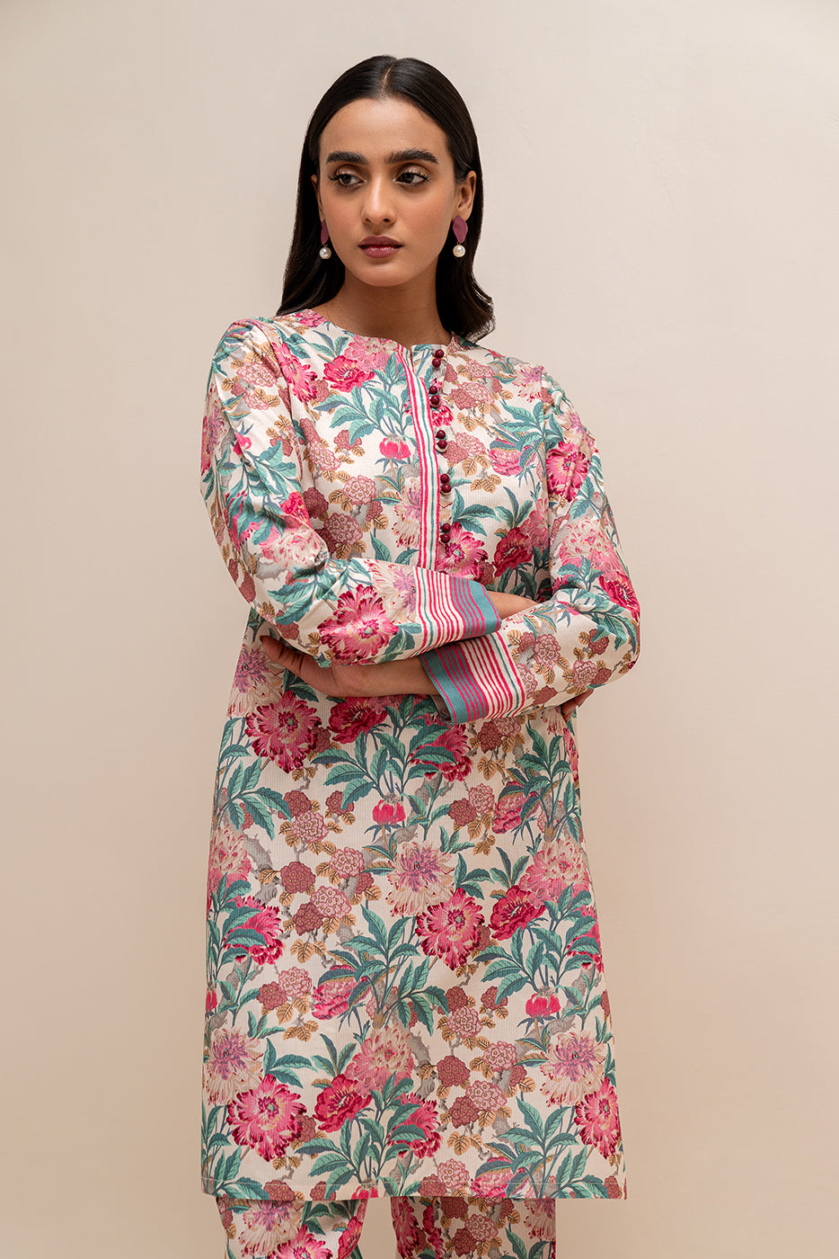 2 PIECE PRINTED LINEN SUIT-BLOSSOM TALE (UNSTITCHED) – BEECHTREE