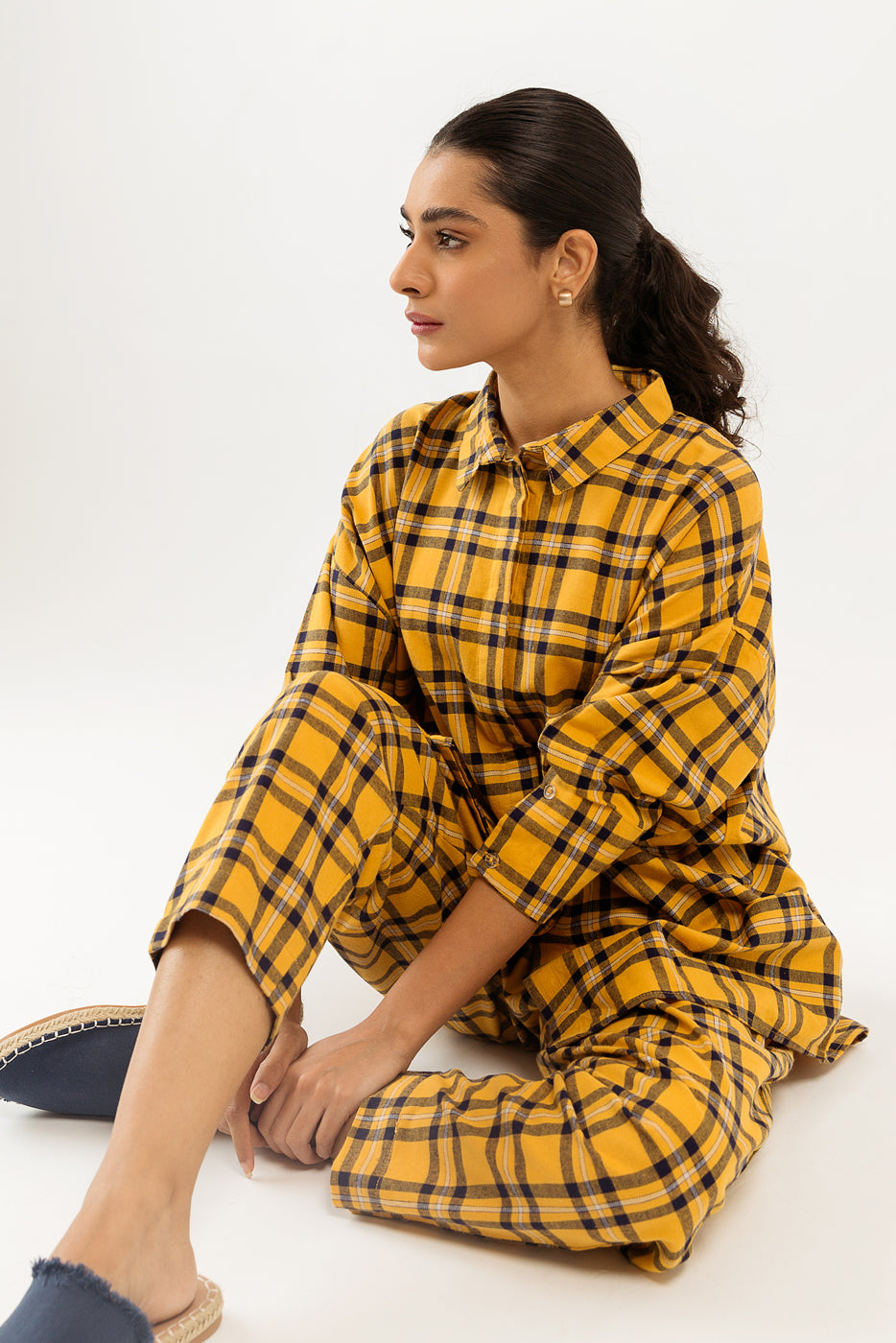 MUSTARD CHECKERED COORD SET – BEECHTREE