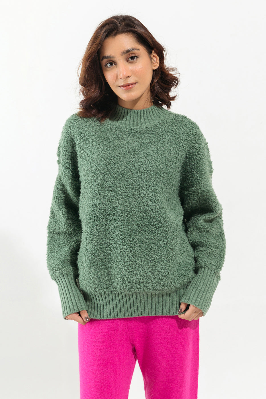 GREEN TEDDY SWEATER – BEECHTREE