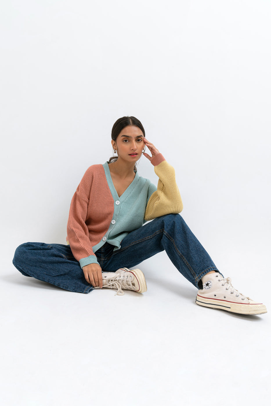 COLOR BLOCK KNIT CARDIGAN – BEECHTREE