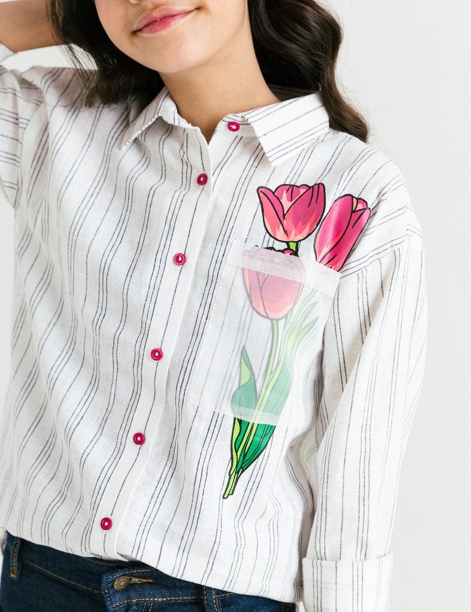 BUTTON DOWN FLORAL TOP – BEECHTREE