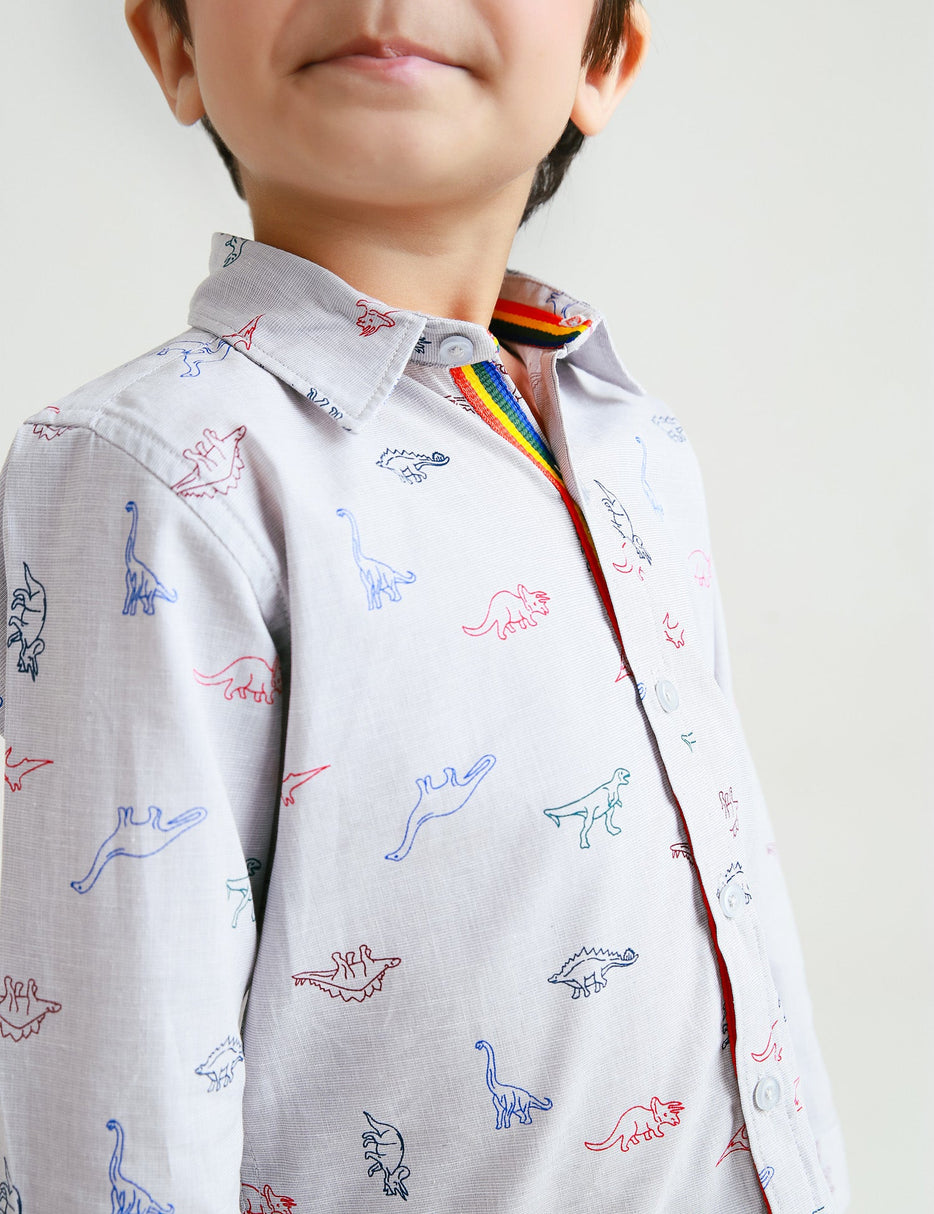 BUTTON DOWN PRINTED SHIRT – BEECHTREE