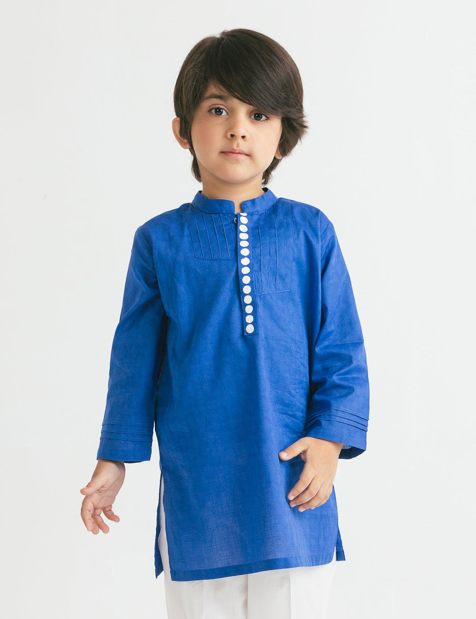 BLOCK PRINTED JACQUARD KURTA – BEECHTREE
