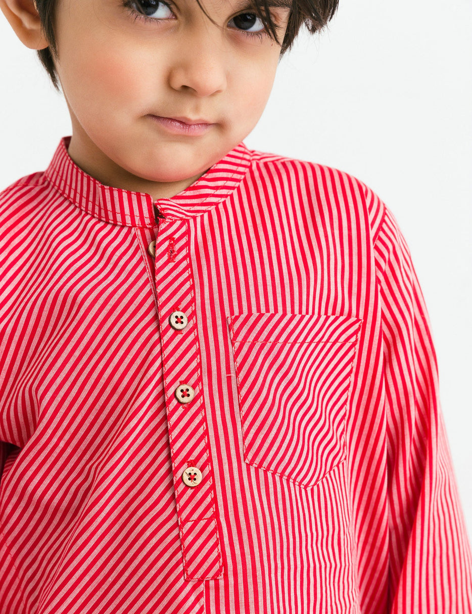 YARN DYED BUTTON DOWN KURTA – BEECHTREE