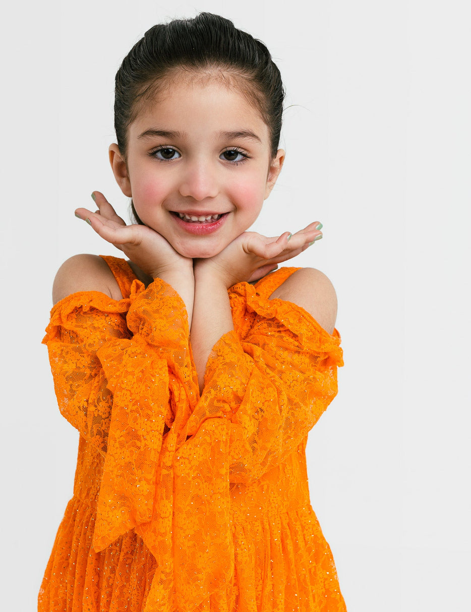 DROP SHOULDER NET DRESS – BEECHTREE