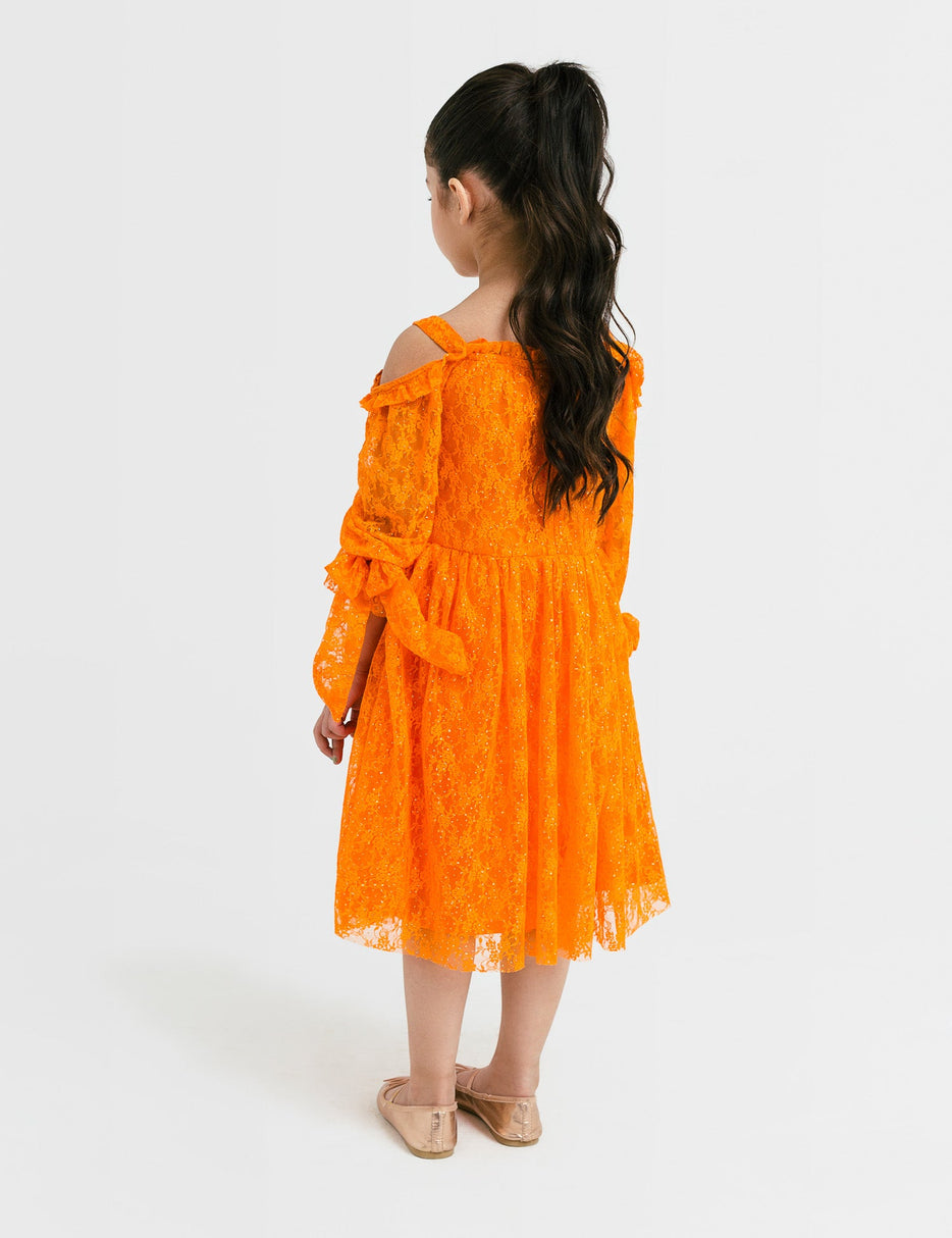 DROP SHOULDER NET DRESS – BEECHTREE