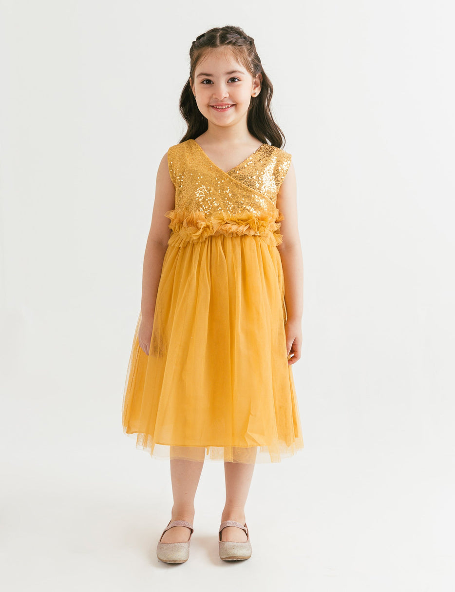 Sequin Embroidered Party Dress – BEECHTREE