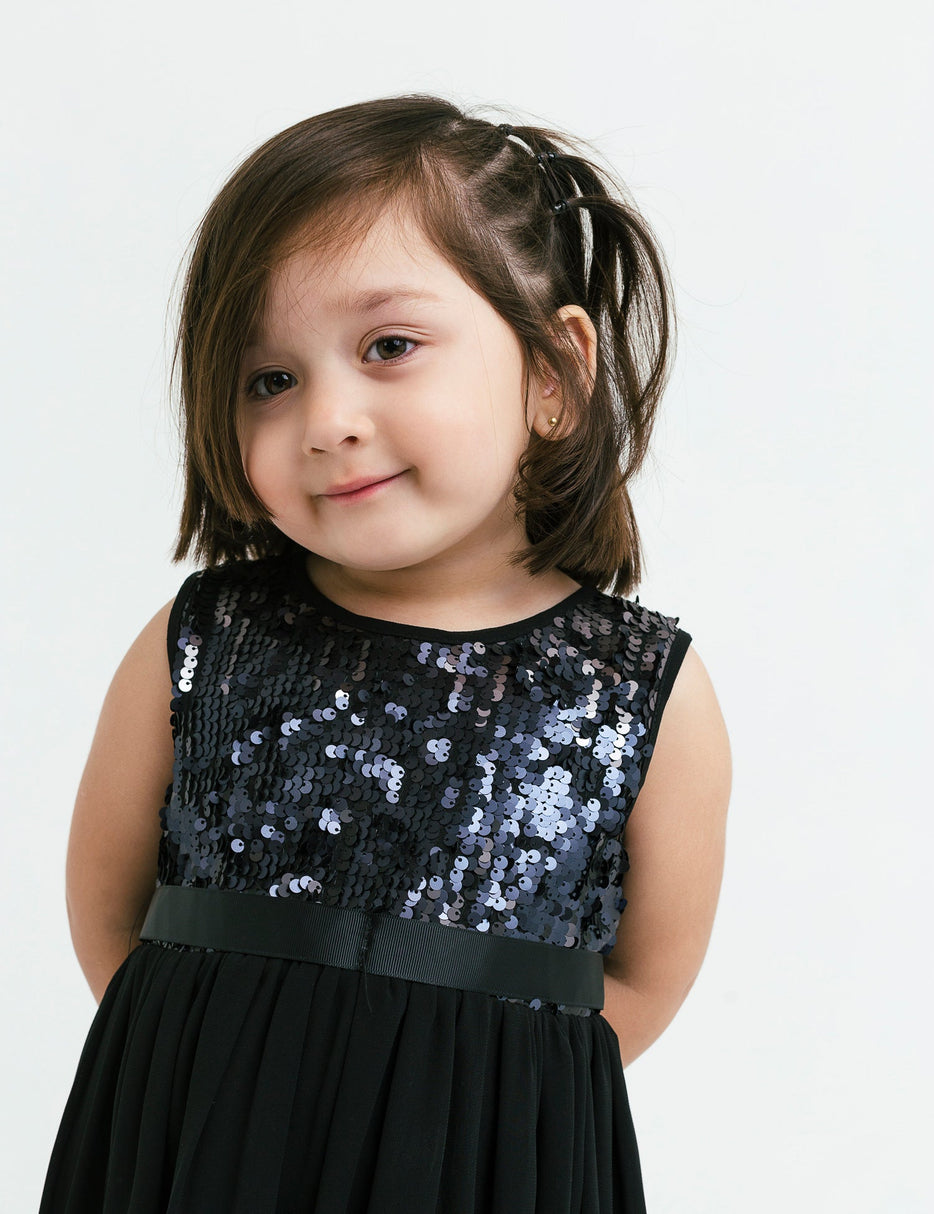 Sequin Chiffon Dress – BEECHTREE