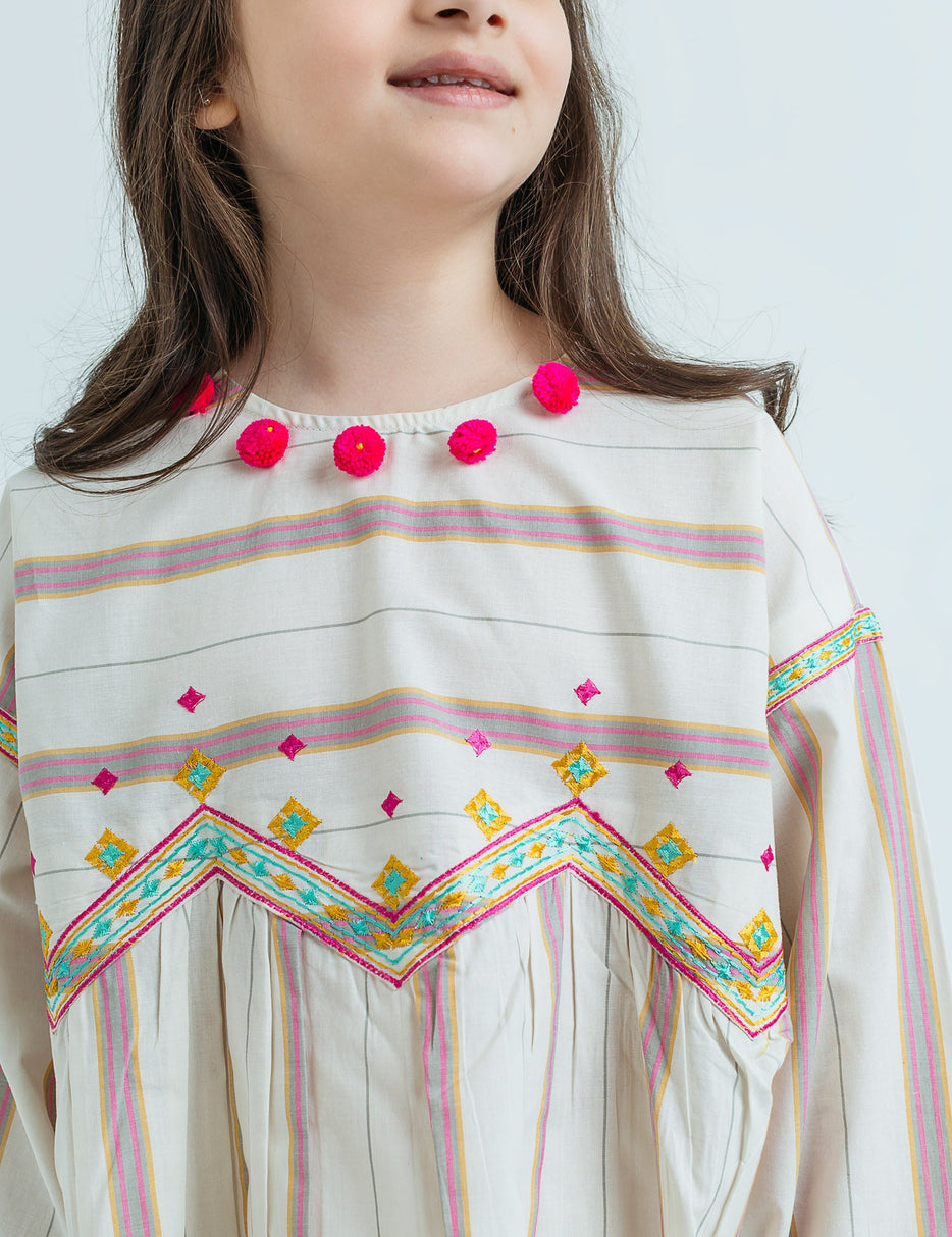 Striped embroidered tunic – BEECHTREE
