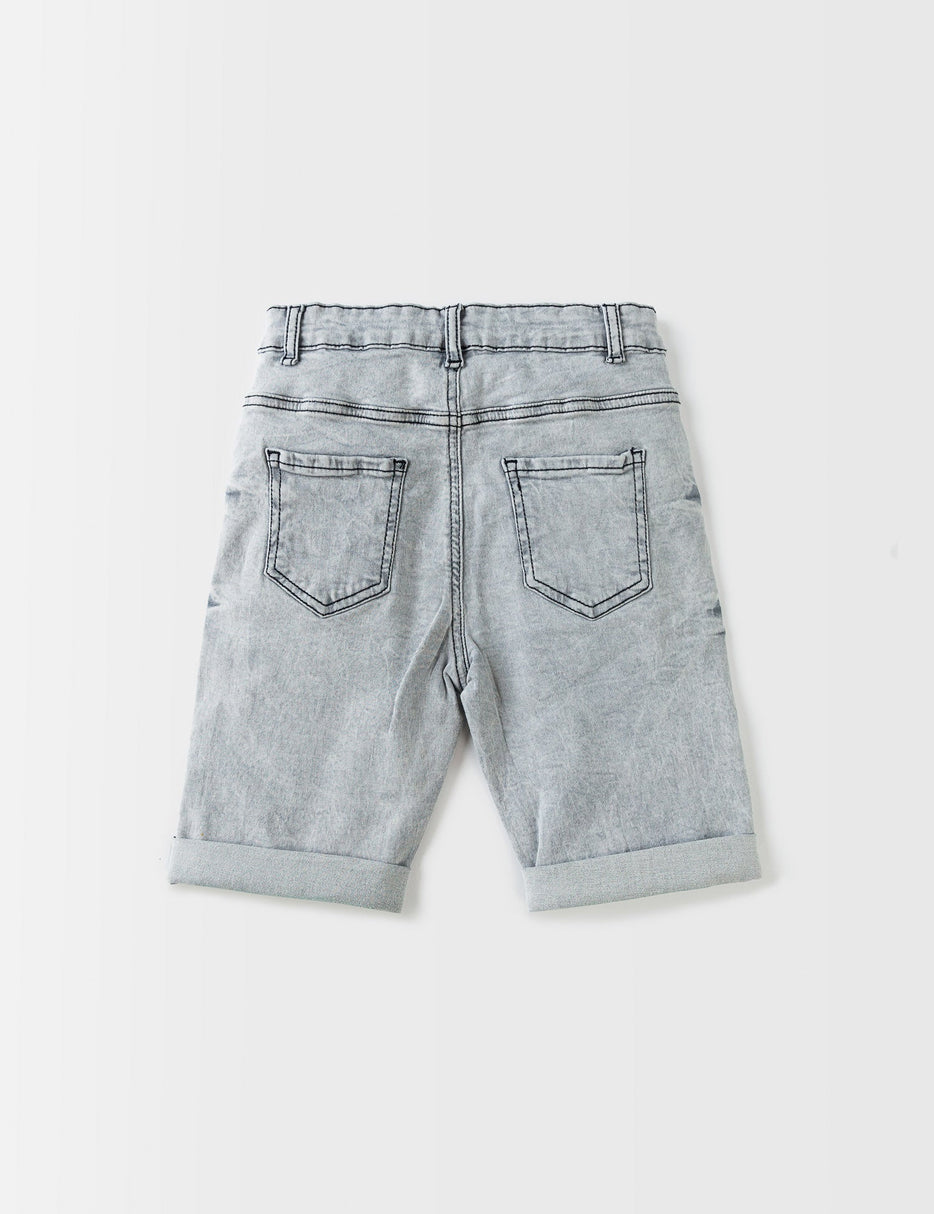 Printred Denim Shorts – BEECHTREE