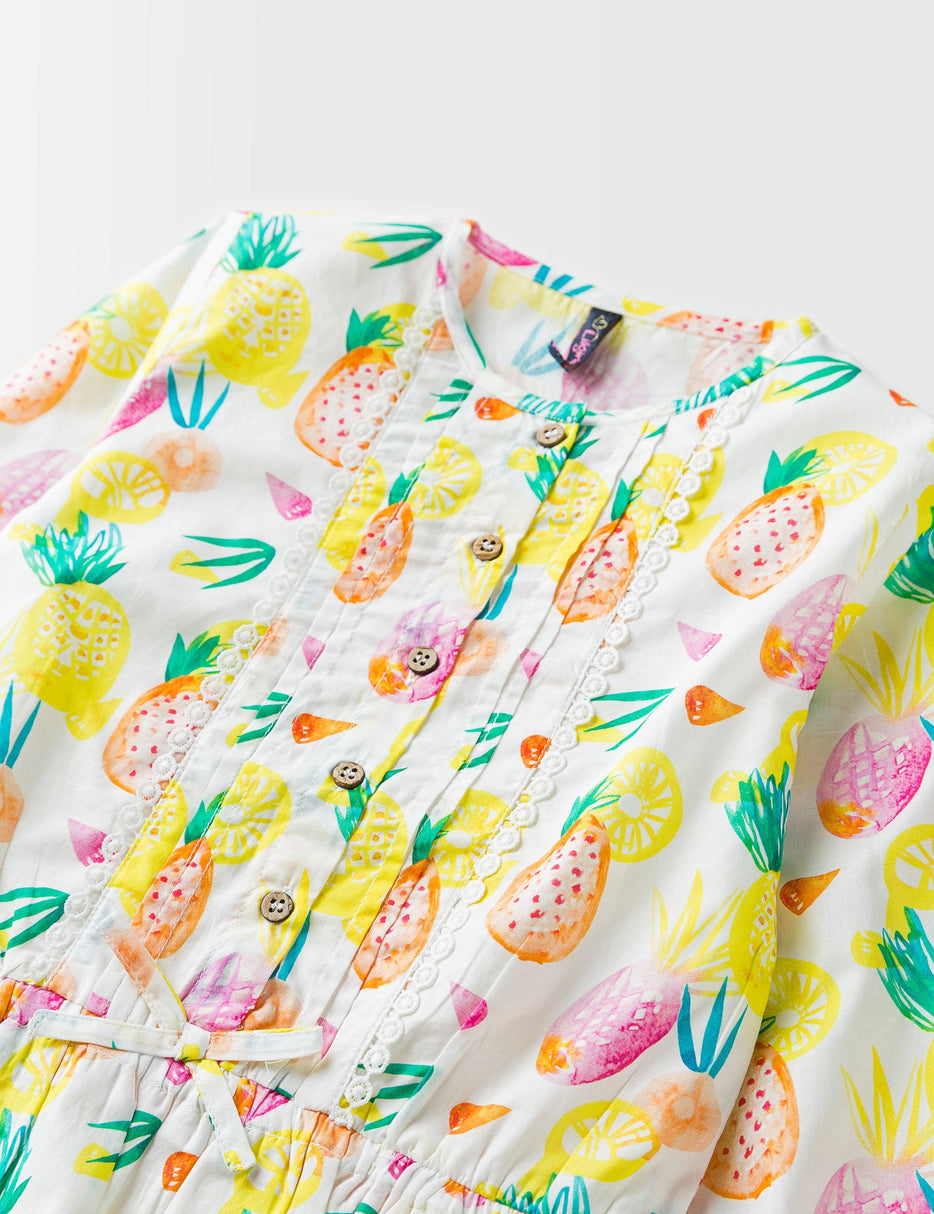 Button Down Printed Top – BEECHTREE