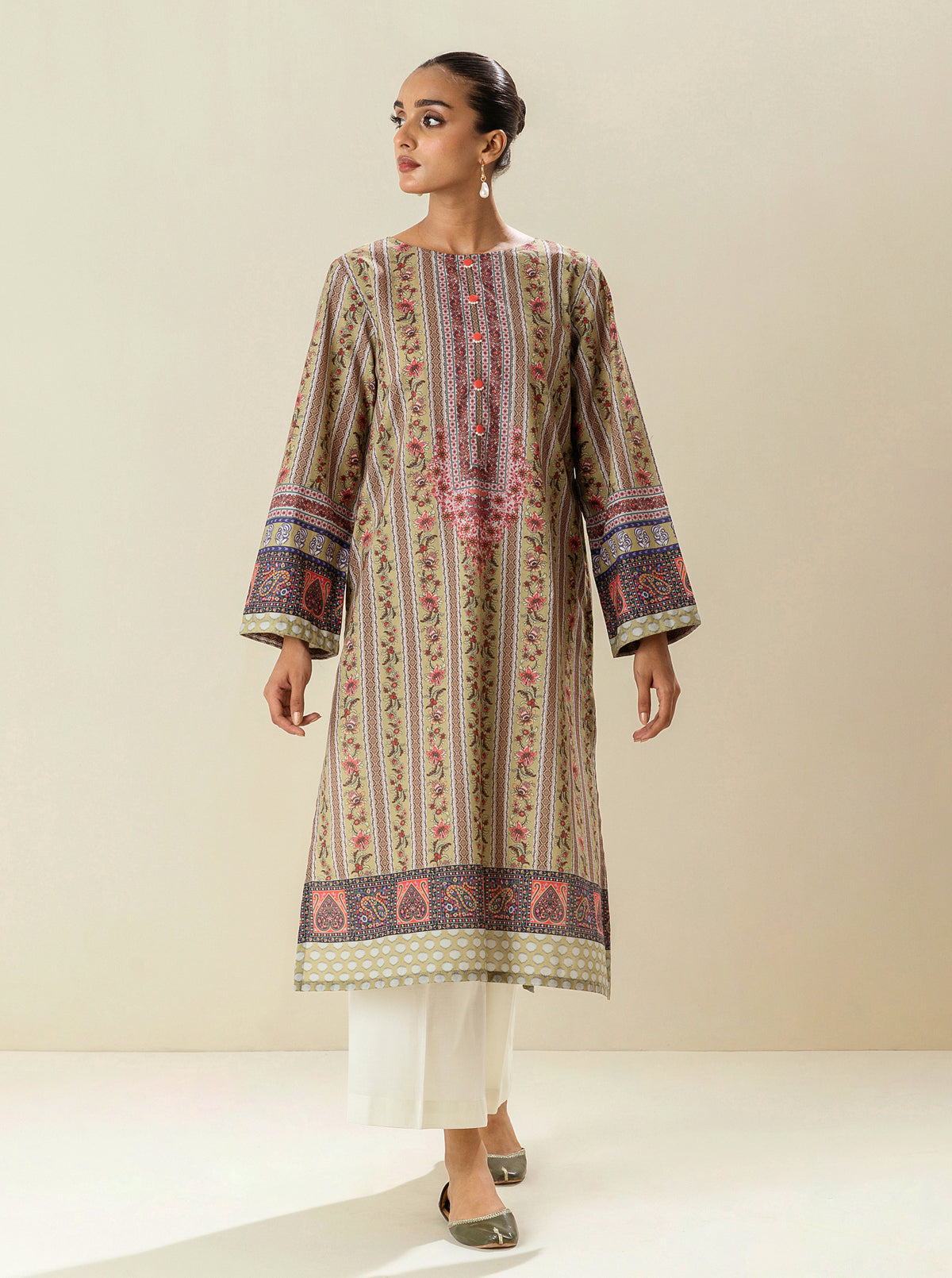 1 PIECE PRINTED LAWN SHIRT-OPALINE TREES (UNSTITCHED) – BEECHTREE