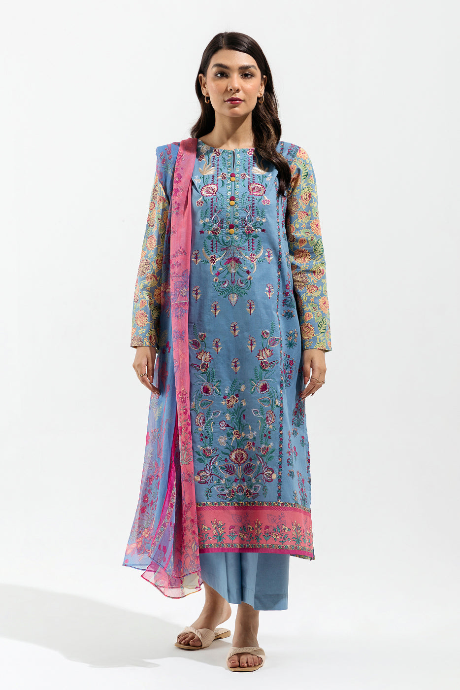 Women Carolina Garland-Embroidered-3P-Lawn - 2000000223924 – BEECHTREE