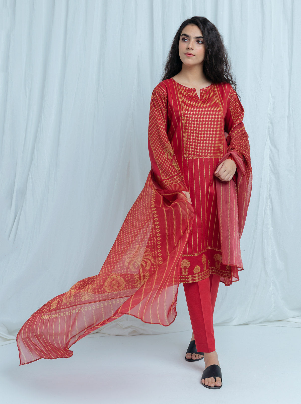 Ruby Cerise-Printed-3 Pc – BEECHTREE